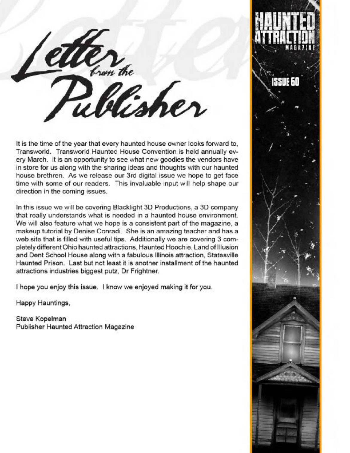 Issue #60 - Haunted Attraction Magazine