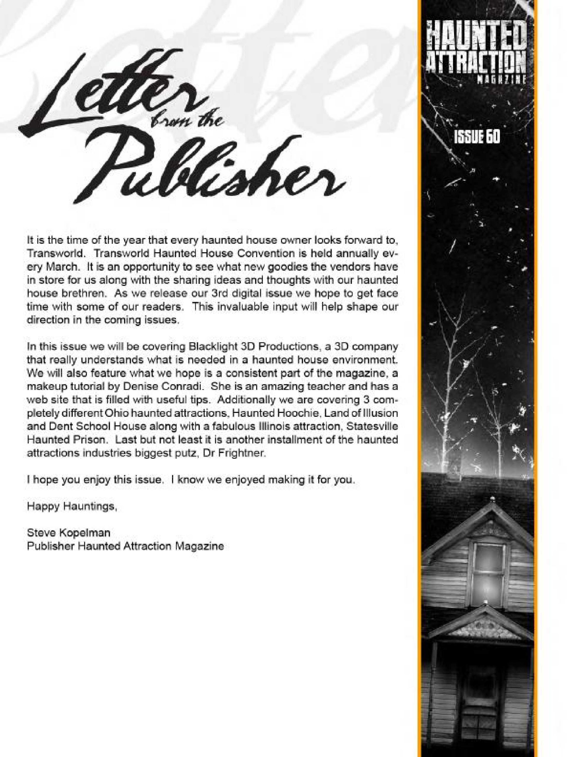 Issue #60 - Haunted Attraction Magazine