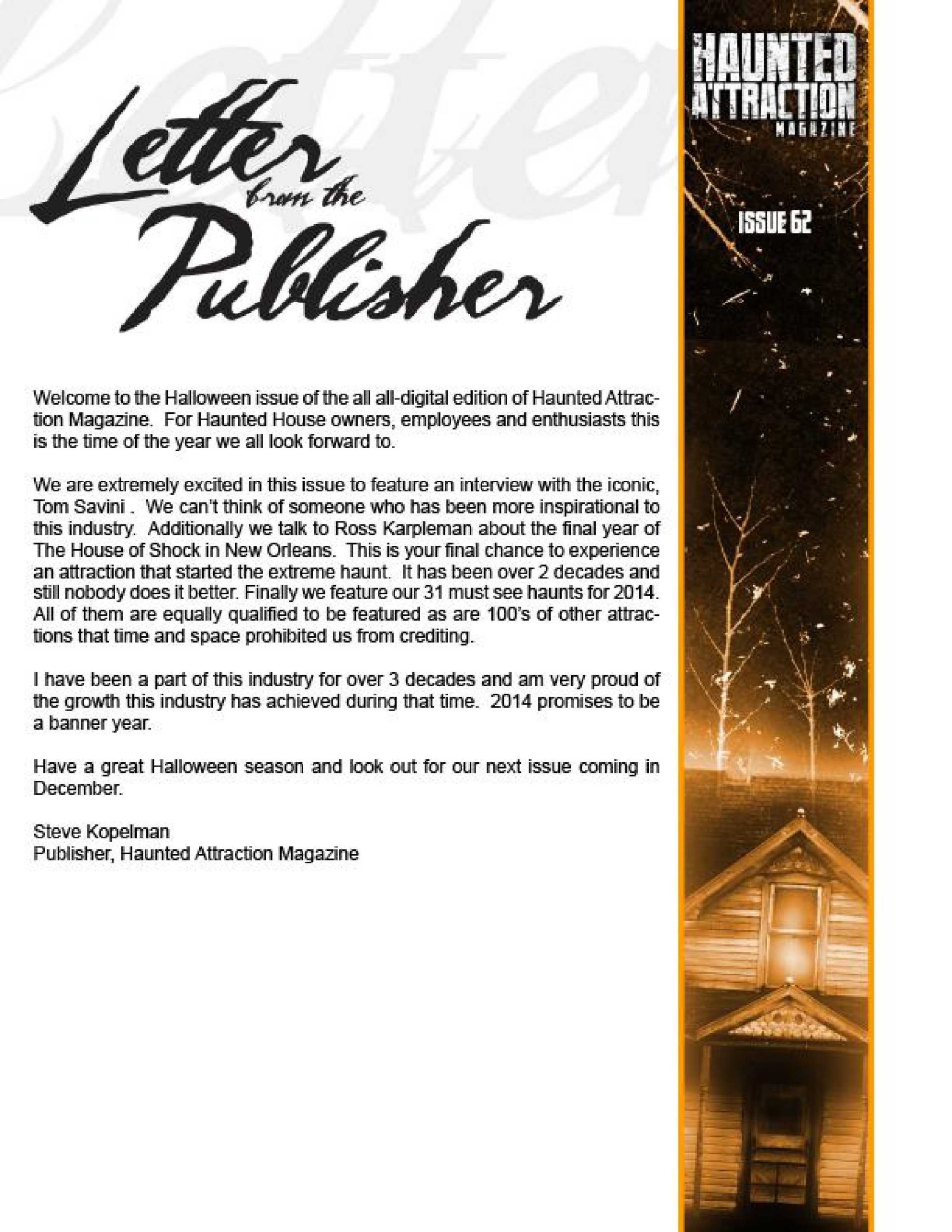 Issue #62 - Haunted Attraction Magazine