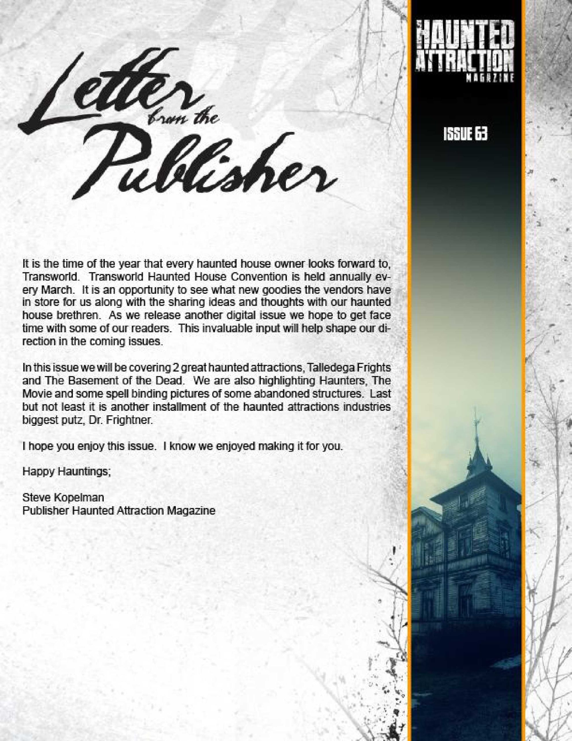 Issue #63 - Haunted Attraction Magazine